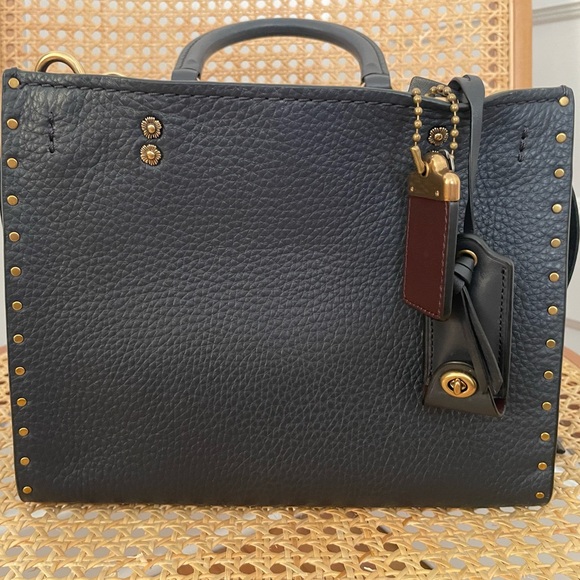 Coach | Bags | Coach 941 Rogue 25 With Rivets In Midnight Navy | Poshmark